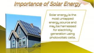Solar energy for home | PPTX