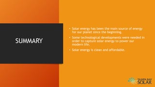 Solar energy for kids | PPTX