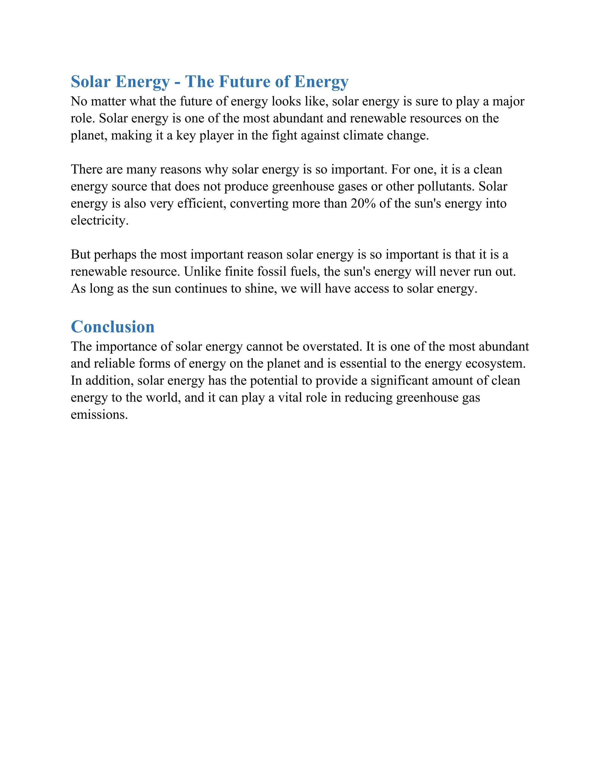 Solar Energy & its Importance in the Energy Eco-System | PDF
