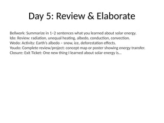 Solar_Energy_Lesso, How does Energy from the sun reach Earth | PPTX