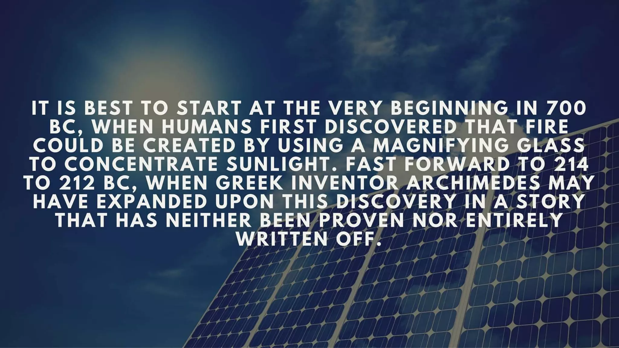 Solar Energy: Where It All Began | PPTX