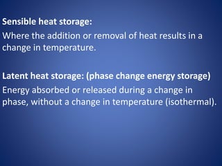 Solar energy storage | PPTX
