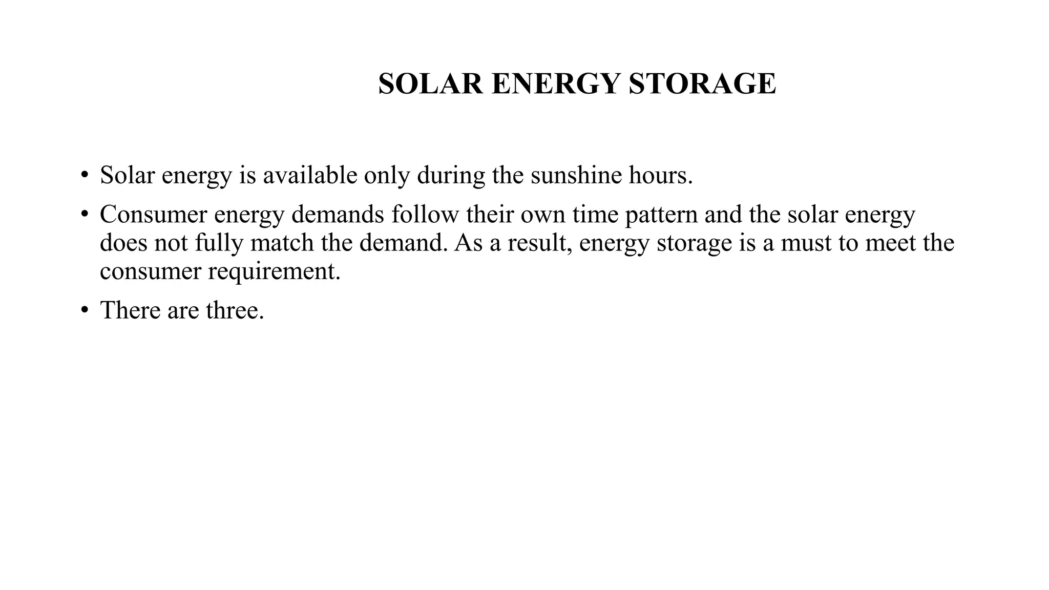 Solar energy storage and its applications ii | PPTX