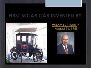 Solar energy used in vehicle | PPT