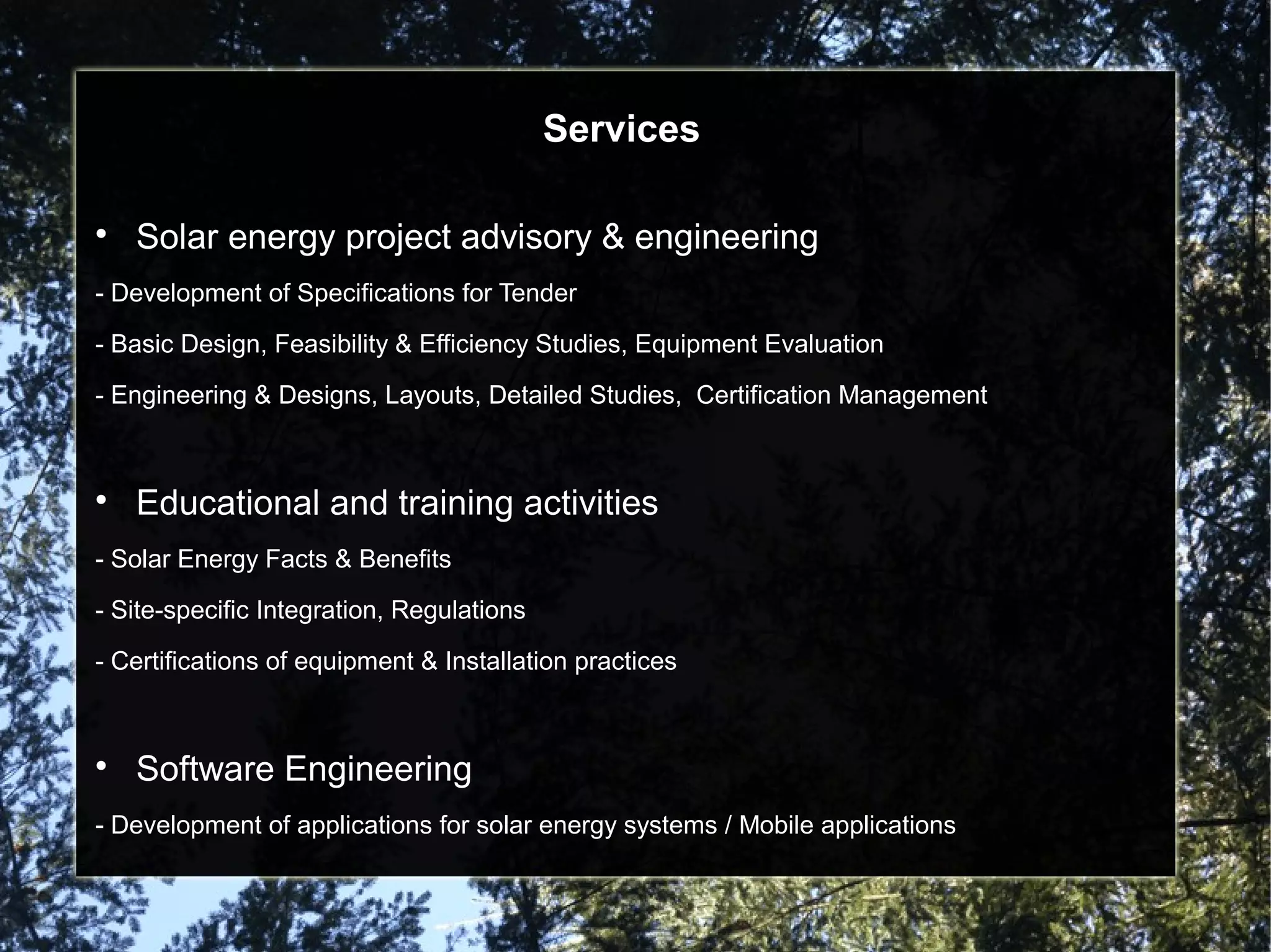 Solar engineering services | PPT | Power and Energy Industry | Industries
