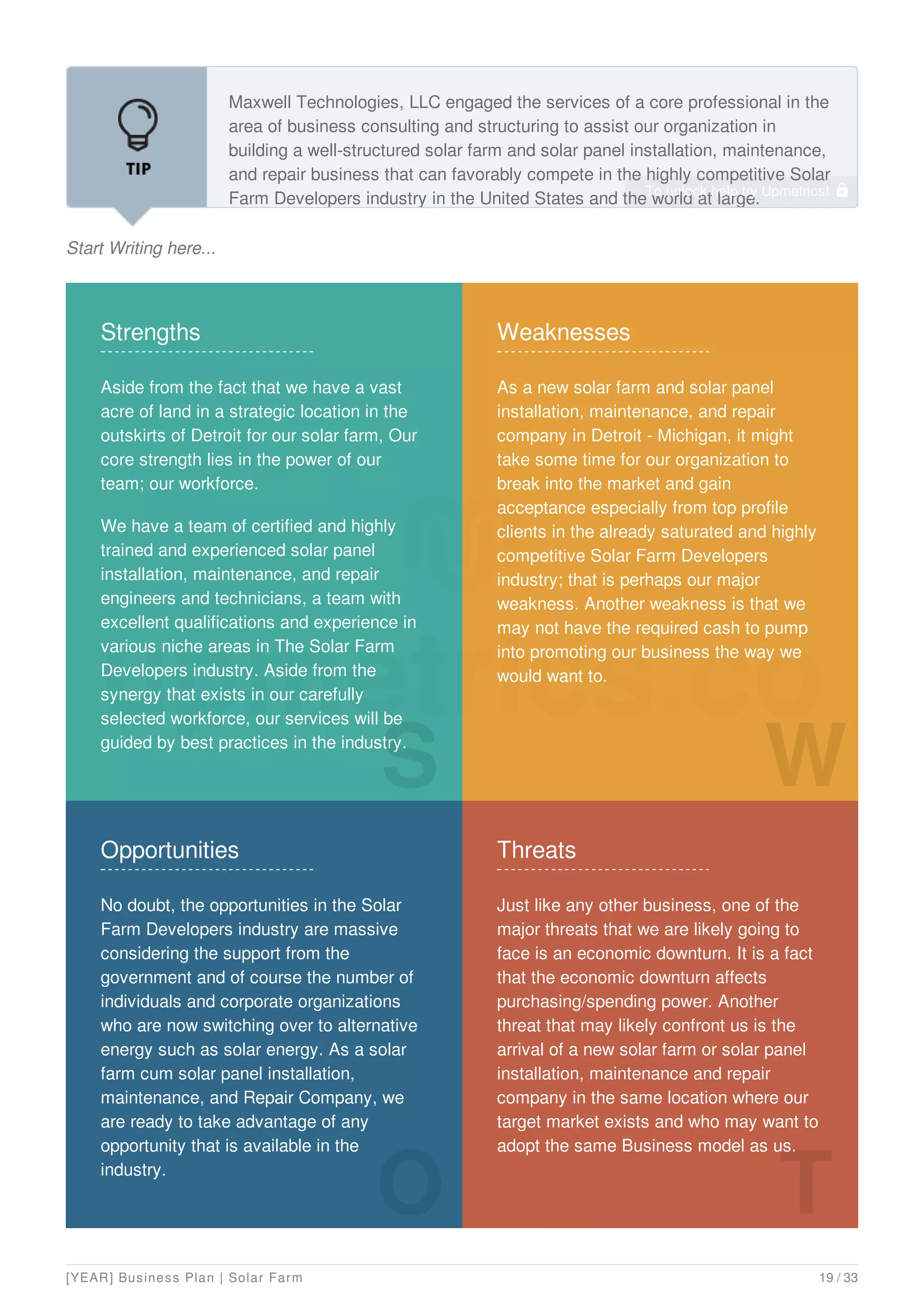 solar farm business plan | PDF