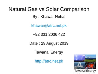 Solar Power vs Natural Gas | PPT