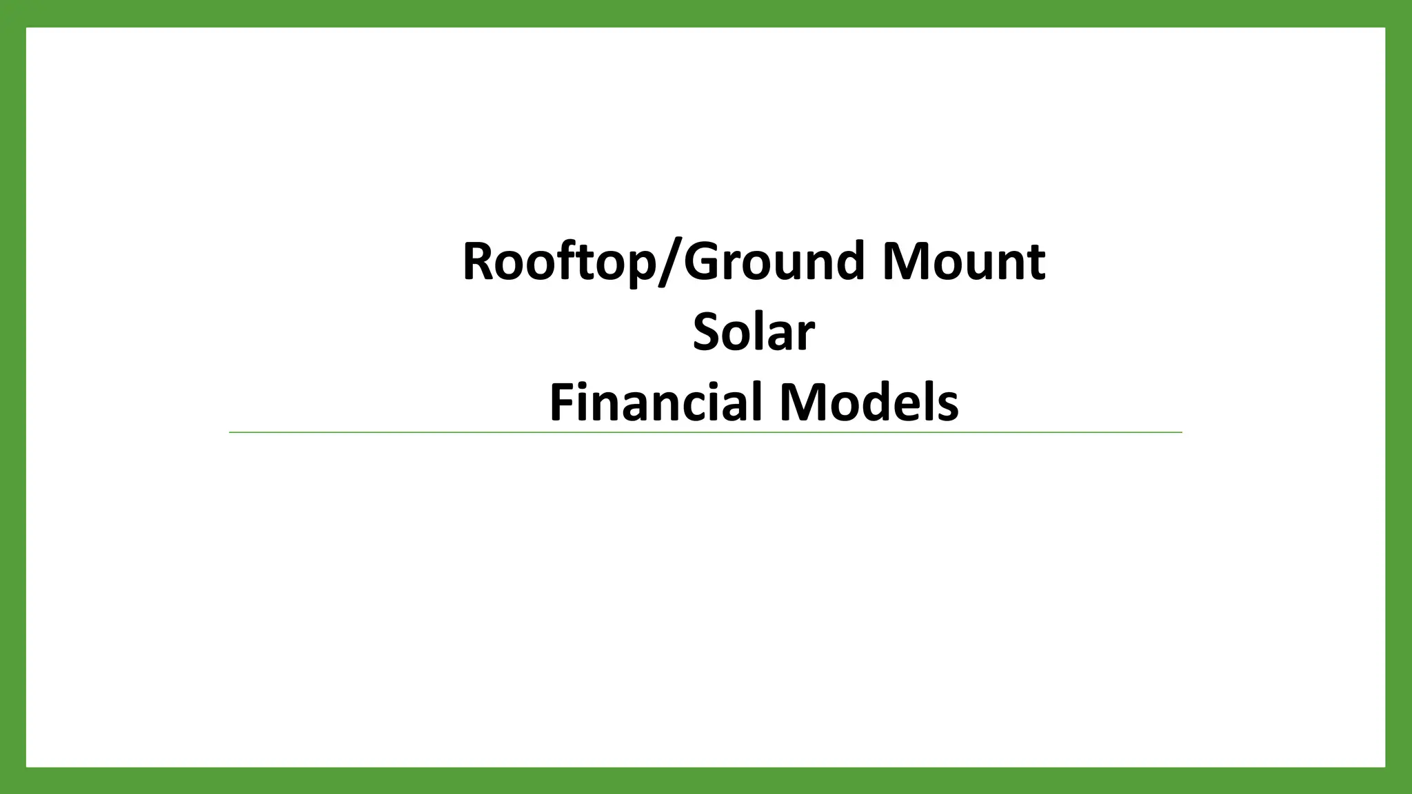 Solar Financing Models for Solar projects | PDF