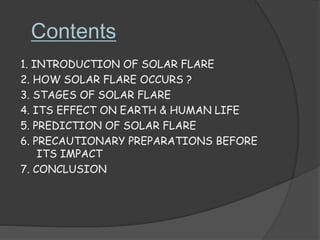 Solar flare & its effect on electronic CIRCUITS | PPTX