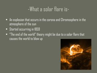 Solar flares rapp | PPT