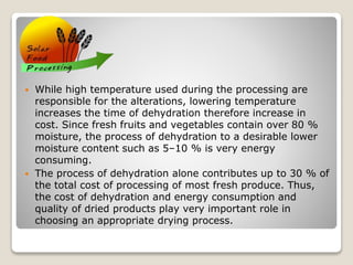 Solar food processing | PPTX