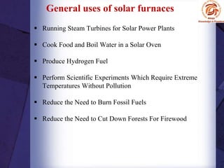 Solar furnaces presentation | PPTX