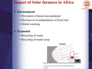 Solar furnaces presentation | PPTX