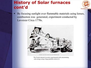 Solar furnaces presentation | PPTX