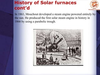 Solar furnaces presentation | PPTX