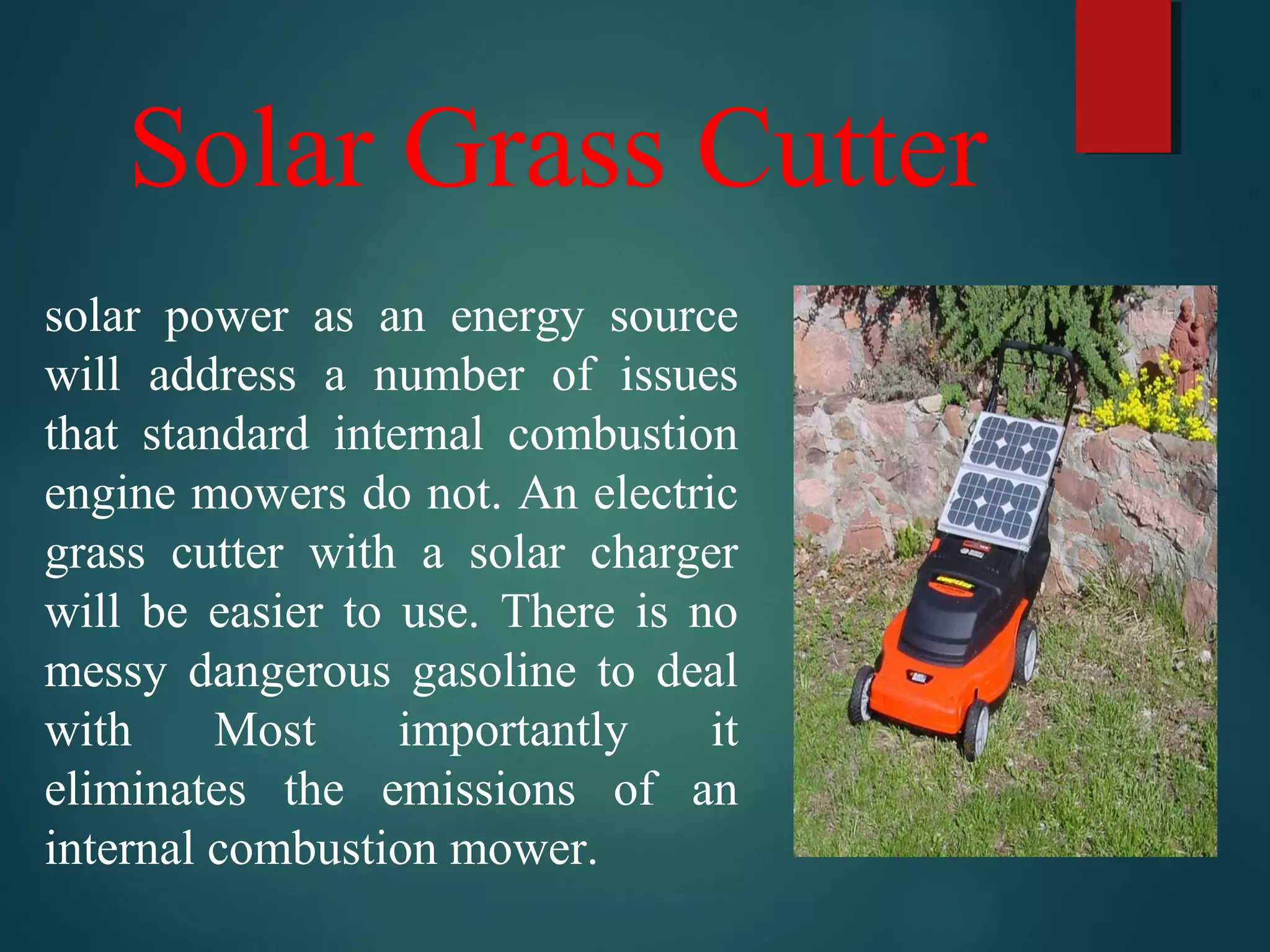 Solar grass cutter | PPT