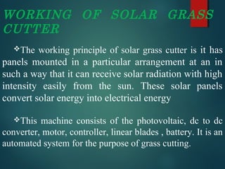Solar grass cutter | PPT