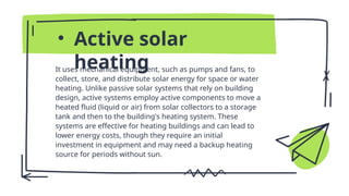Solar Heating for PhotoVoltaic Solar Panel | PPTX