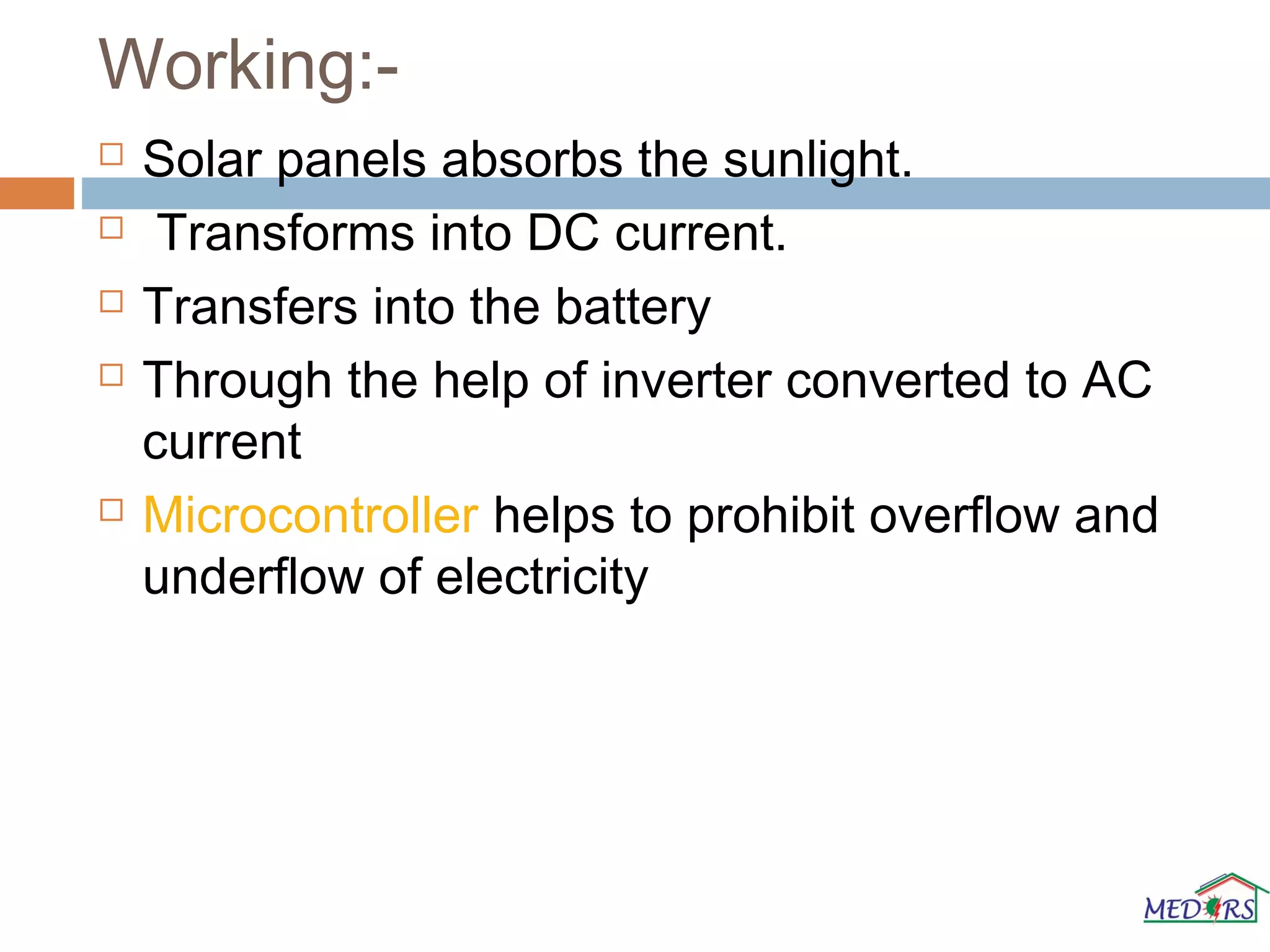 Solar home lighting system | PPT