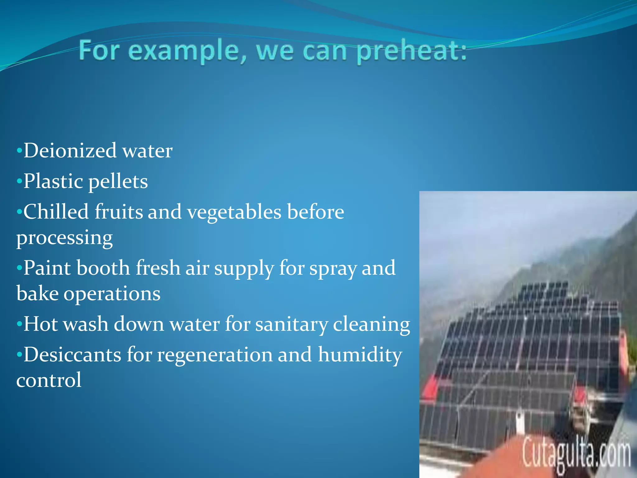 Solar industrial heating system ppt | PPTX