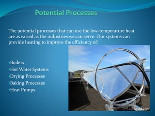 Solar industrial heating system ppt | PPTX