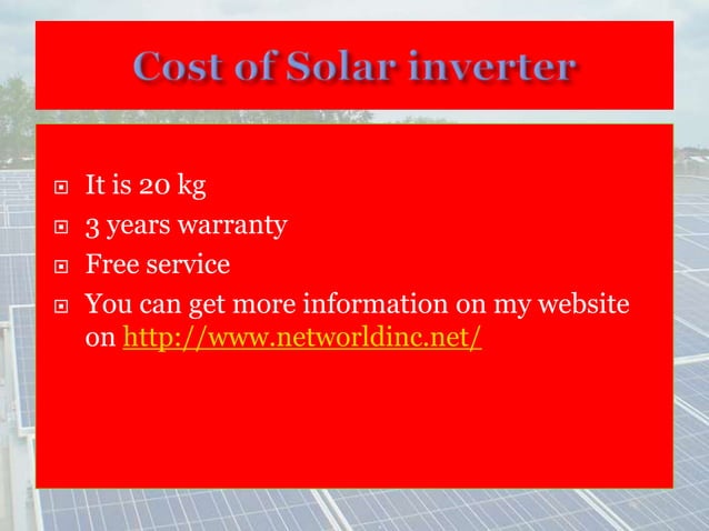Solar inverter | PPT