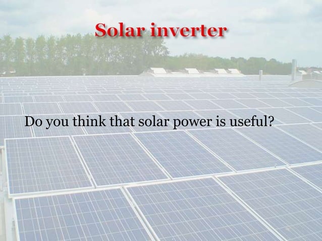 Solar inverter | PPT