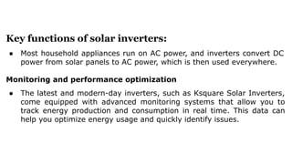 Solar Inverters: The Essential Components of Your Solar System | PDF