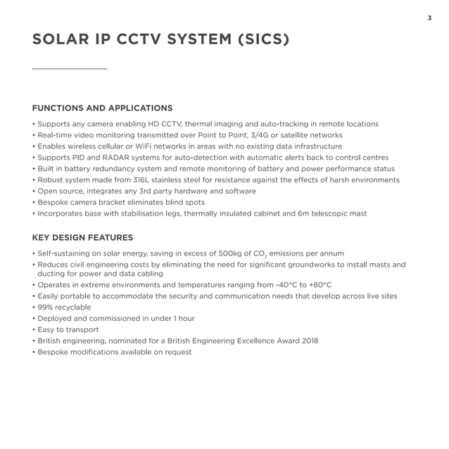 Solar IP CCTV System (SICS) | PDF