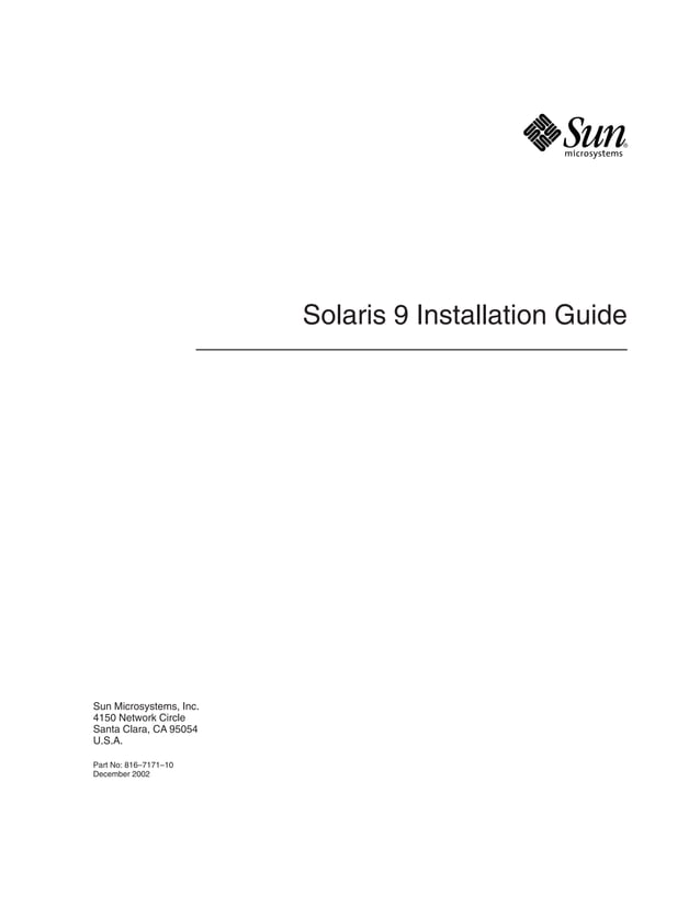 Solaris 9 Installation Guide | PPT