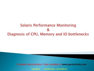 Solaris performance monitoring | PPS