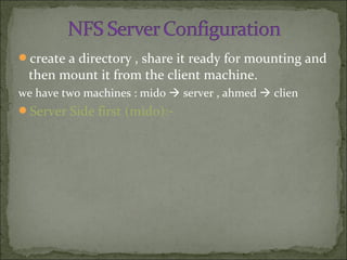 Solaris 10 administration 2 Configuring NFS | PPT