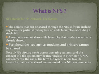 Solaris 10 administration 2 Configuring NFS | PPT