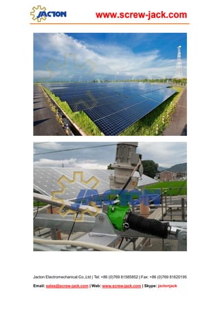 Solar jacks type, solar panel positioning gears jack, solar tracker ...