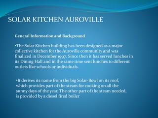 Solar kitchen | PPTX
