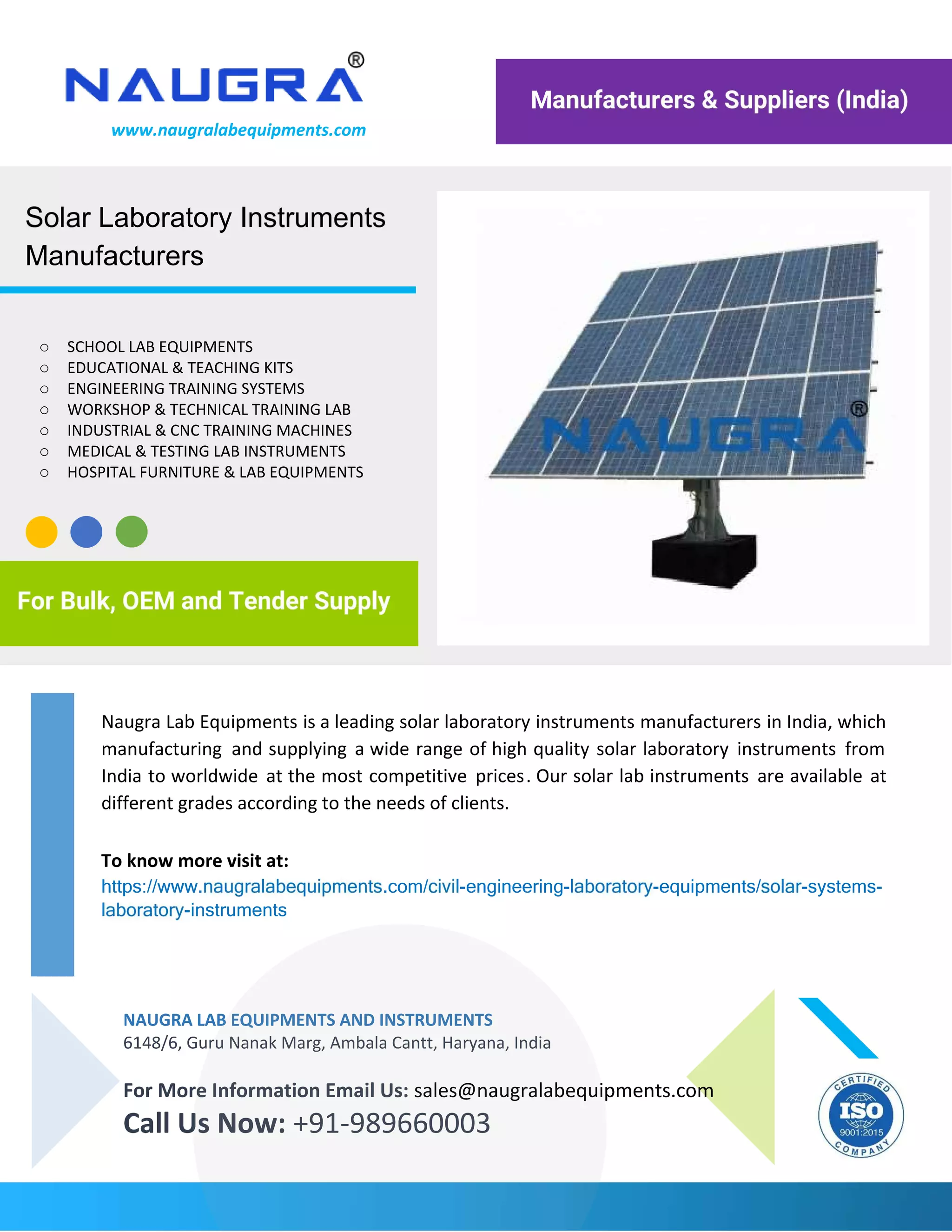 Solar Laboratory Instruments Manufacturers.pdf | Free Download