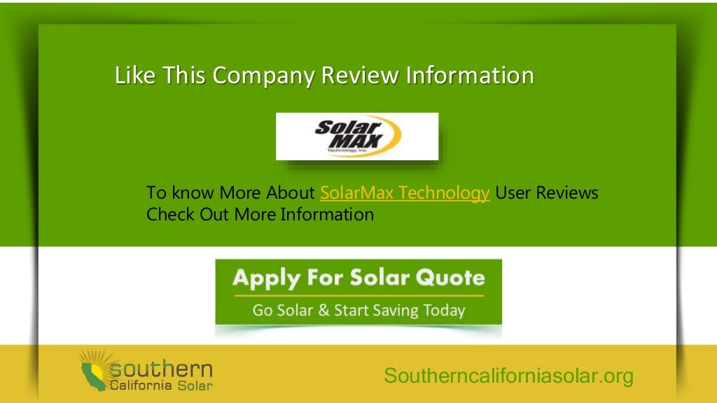 SolarMax technology company reviews