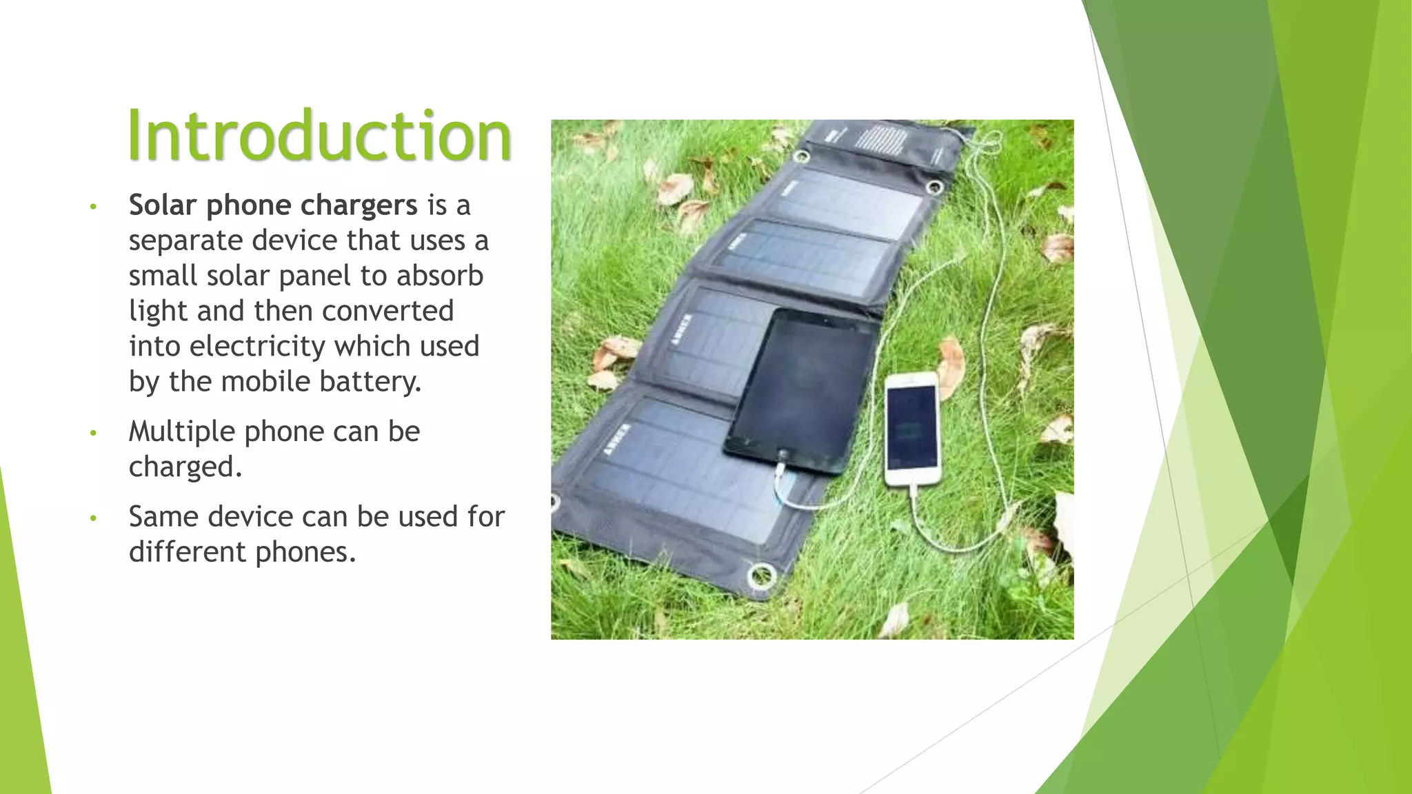 Solar mobile charger | PPTX