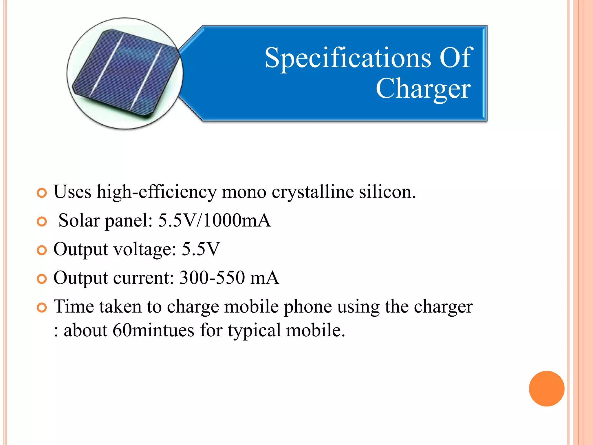 Solar Mobile Charger PPT | PPT