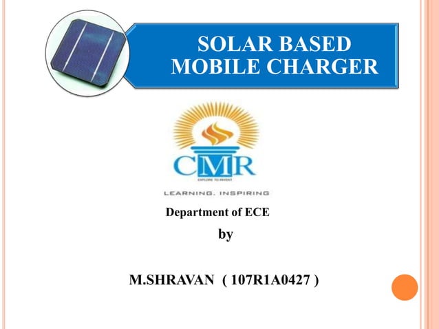 Solar Mobile Charger PPT | PPT