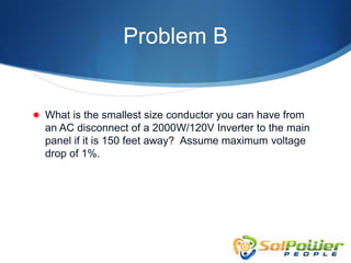 #Solar mooc voltage drop calculations | PPTX