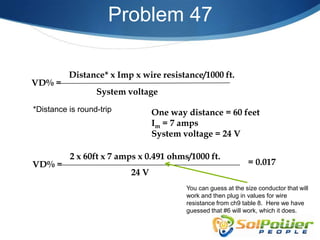 #Solar mooc voltage drop calculations | PPTX
