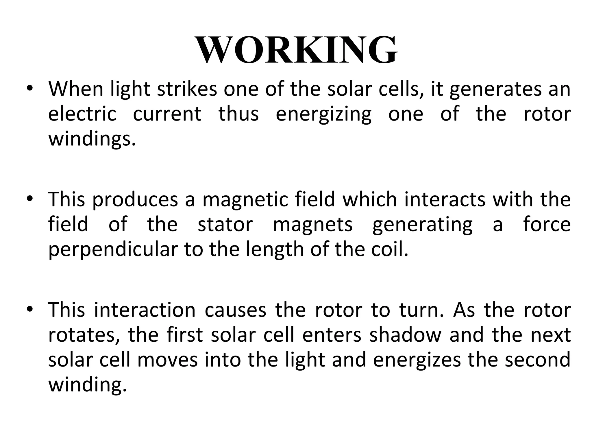 Solar motor | PPTX