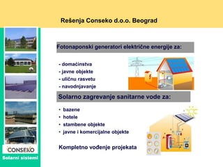 Solarne elektrane conseko resenja za ustedu energiju, miodrag vukovic | PDF