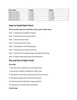 Solar panel | PDF