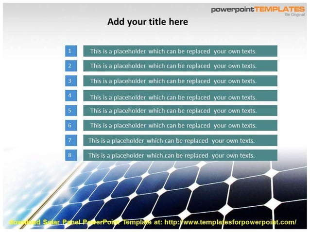 Solar Panel Powerpoint Template - templatesforpowerpoint.com