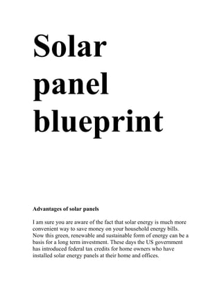 Solar panel blueprint | PDF