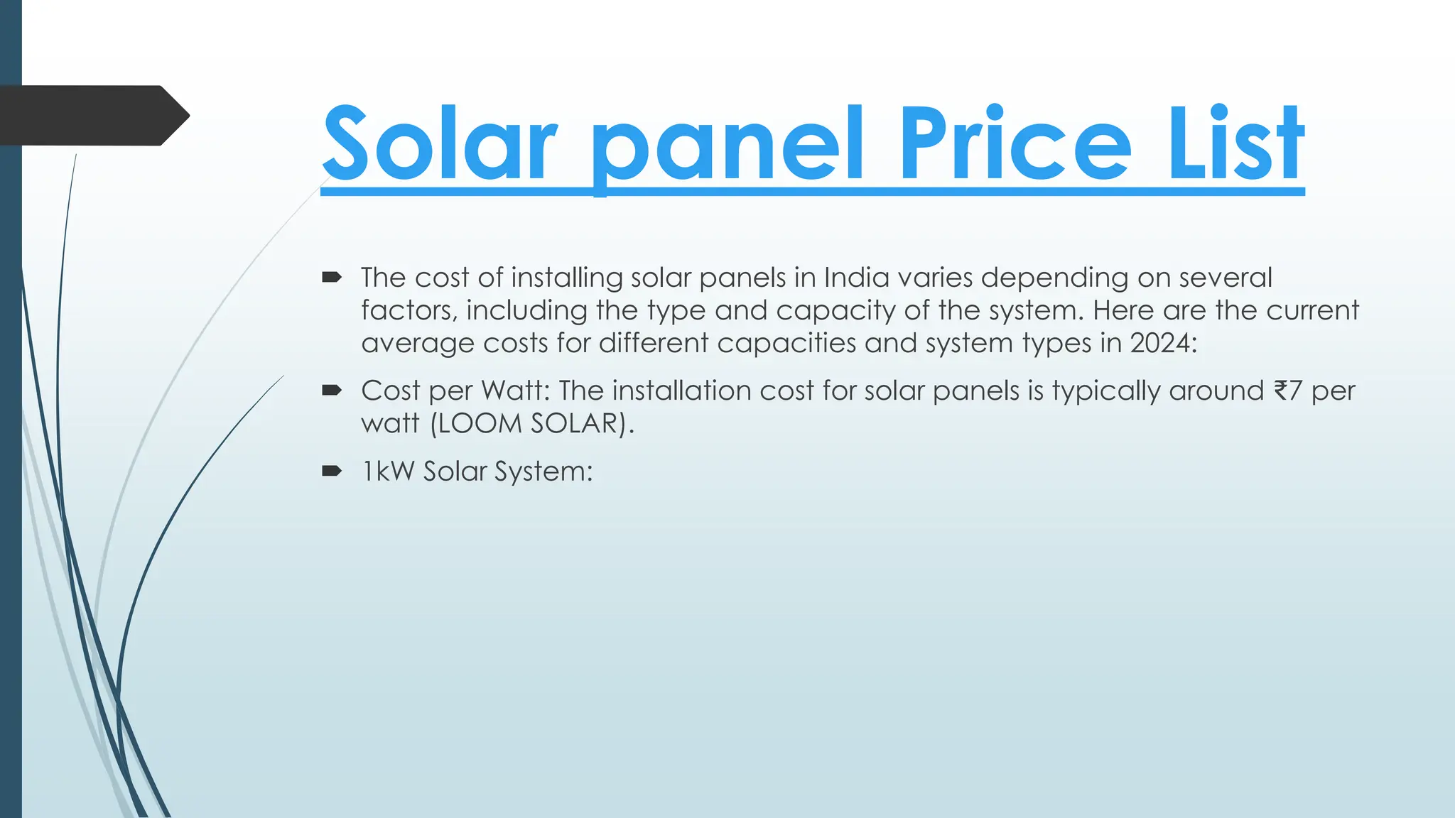 Solar Panel For Home Price List In india | PDF