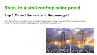 Here are the effective steps to Install Rooftop Solar Panel | PDF