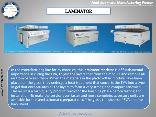 Solar panel manufacturing process